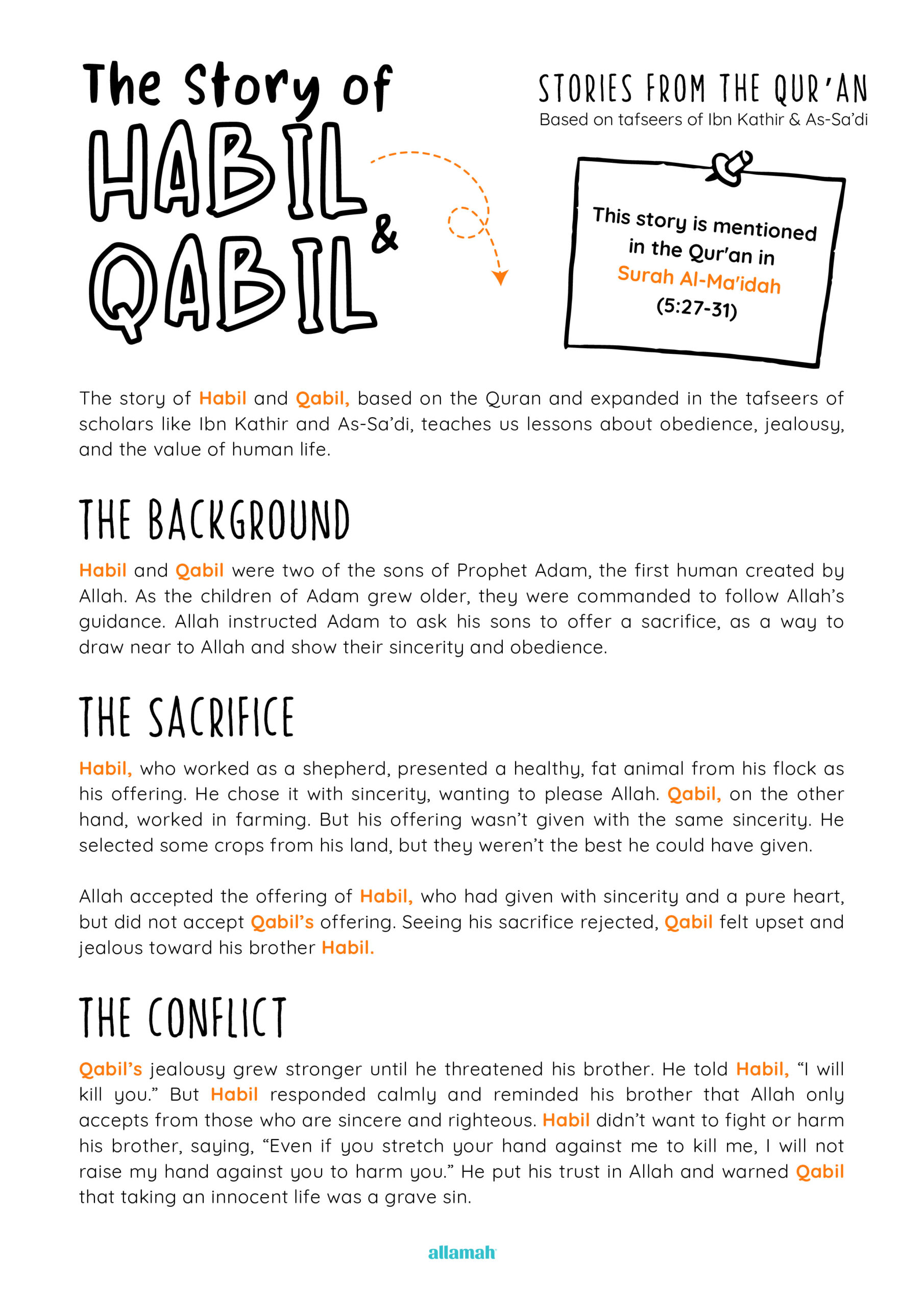 Story of Habil & Qabil – Welcome to Allamah
