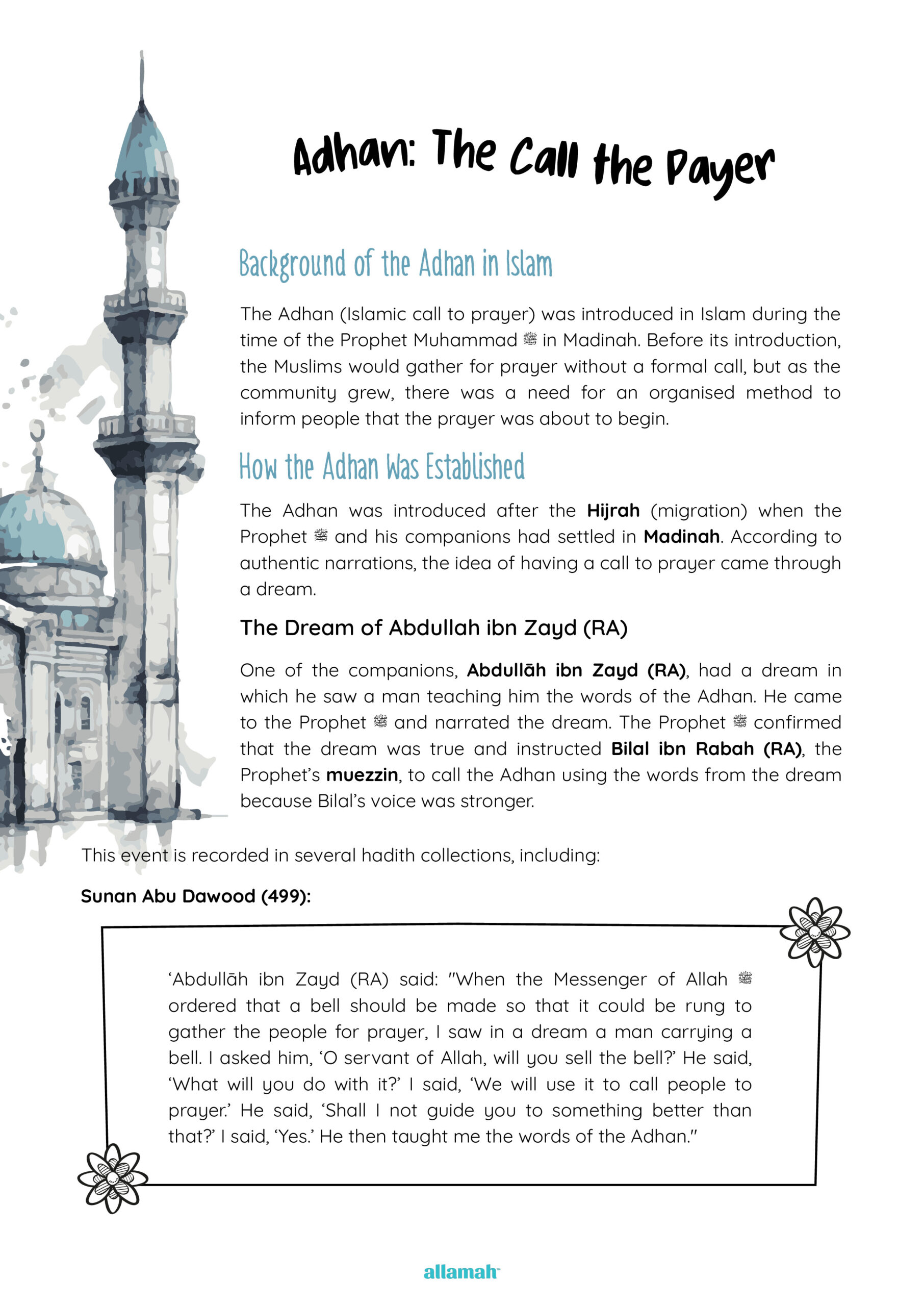 Adhan Info – Welcome to Allamah