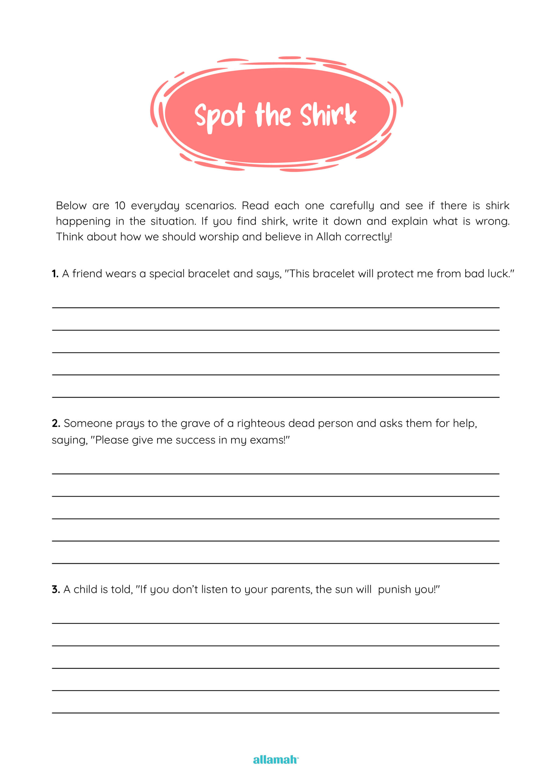 Shirk Activity – Welcome to Allamah