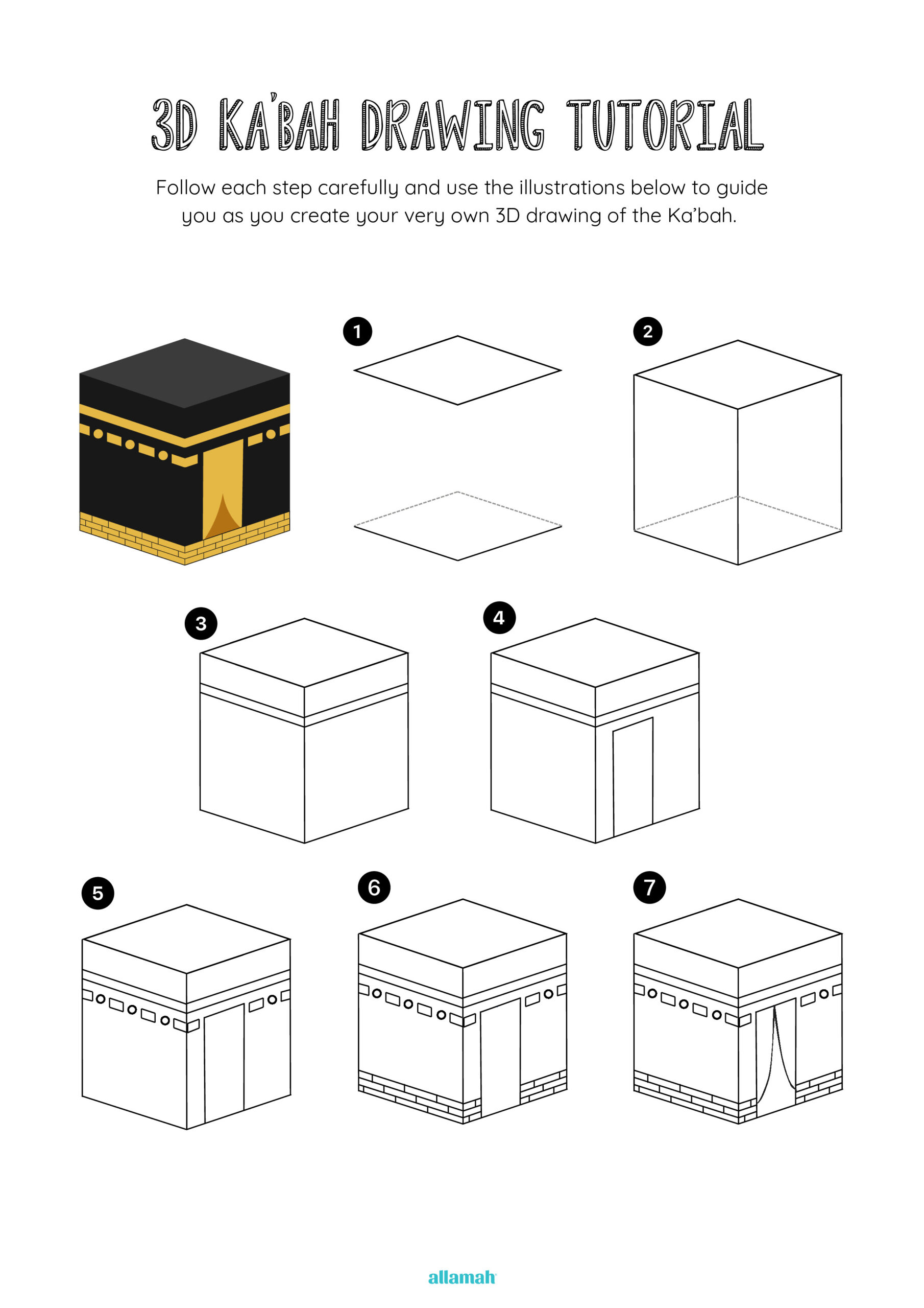 Ka’ba Drawing Tutorial – Welcome to Allamah