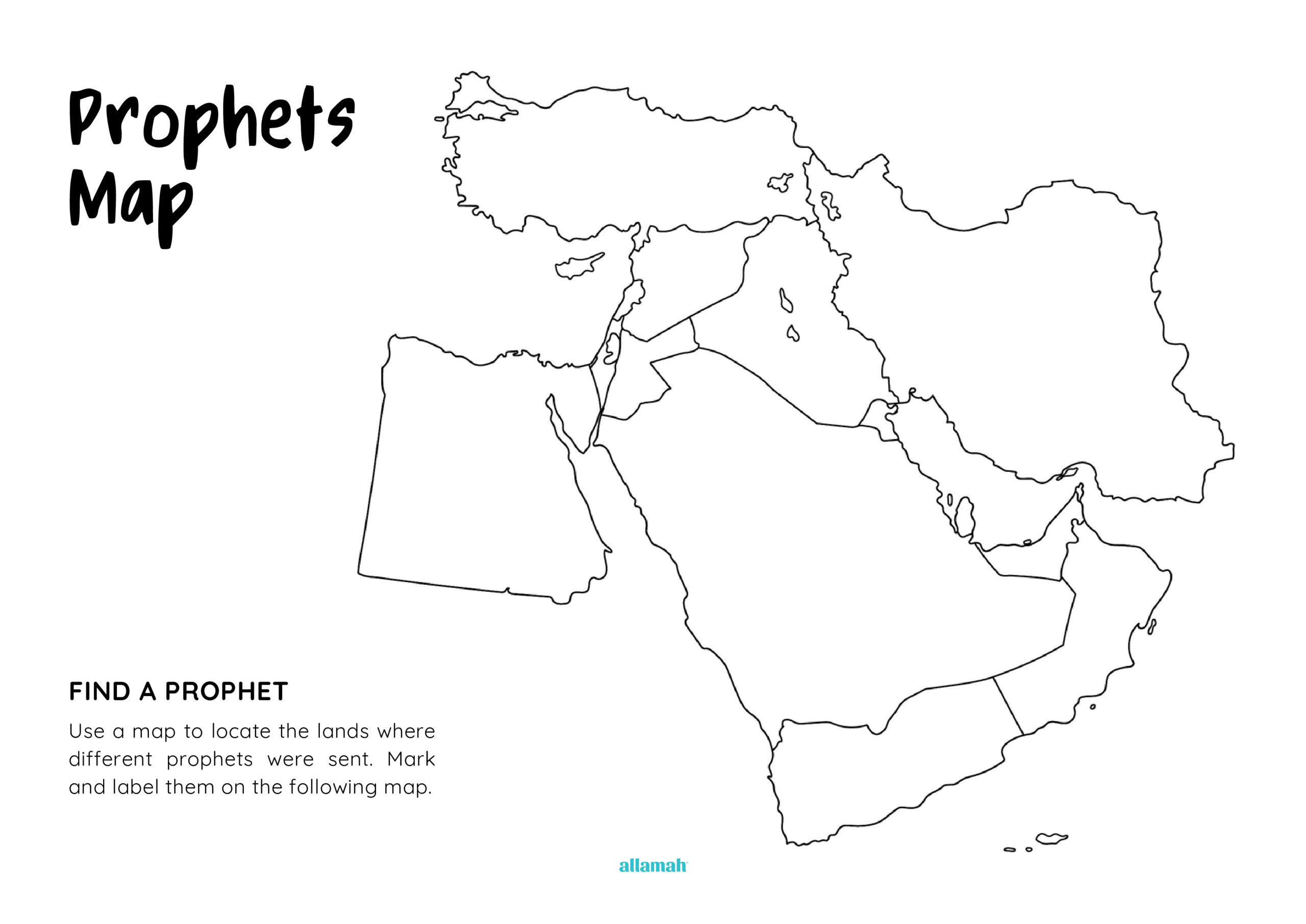 Prophets Map Quest Activity – Welcome to Allamah