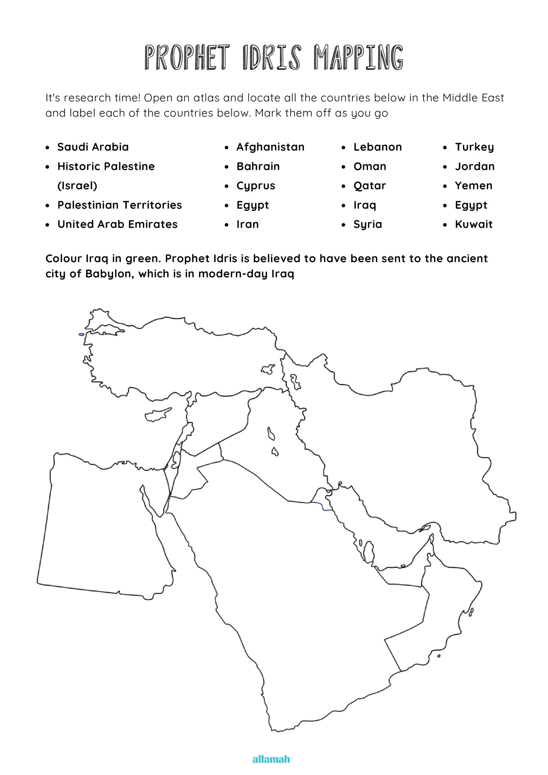 Prophet Idris Mapping – Welcome to Allamah
