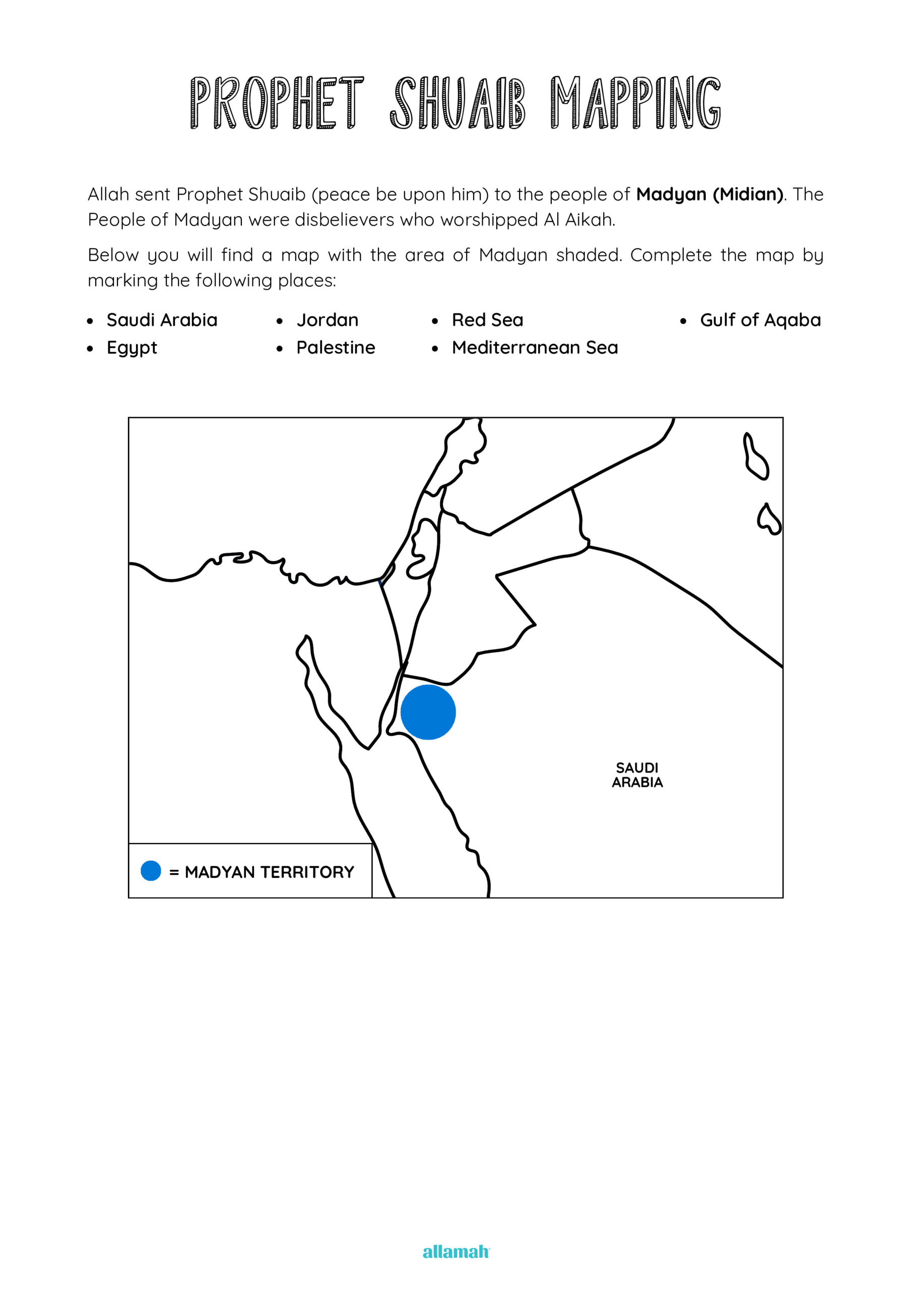 Prophet Shuaib Mapping – Welcome to Allamah