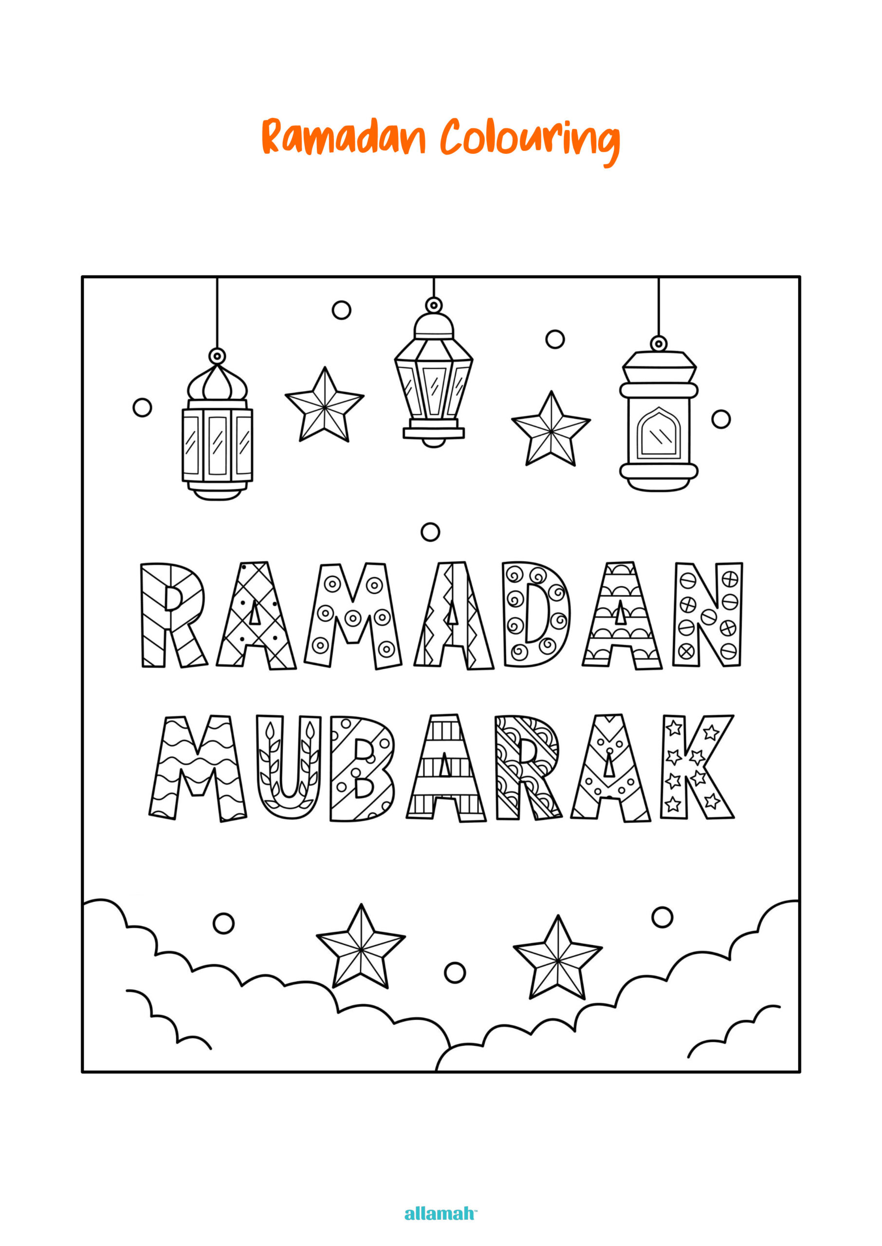 Ramadan Mubarak Colouring – Welcome to Allamah