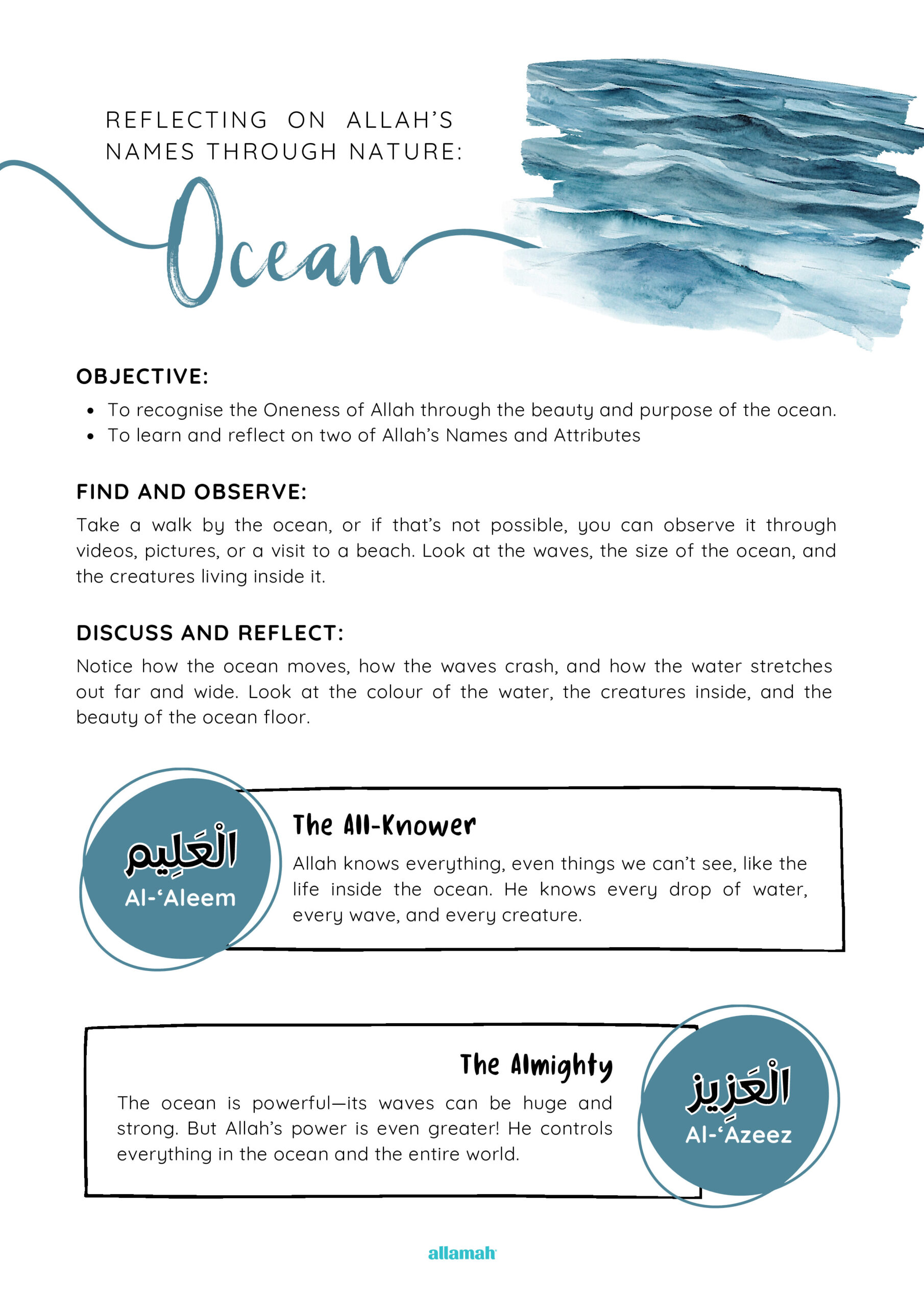 Reflecting on Allah’s Names Through Nature: Ocean – Welcome to Allamah