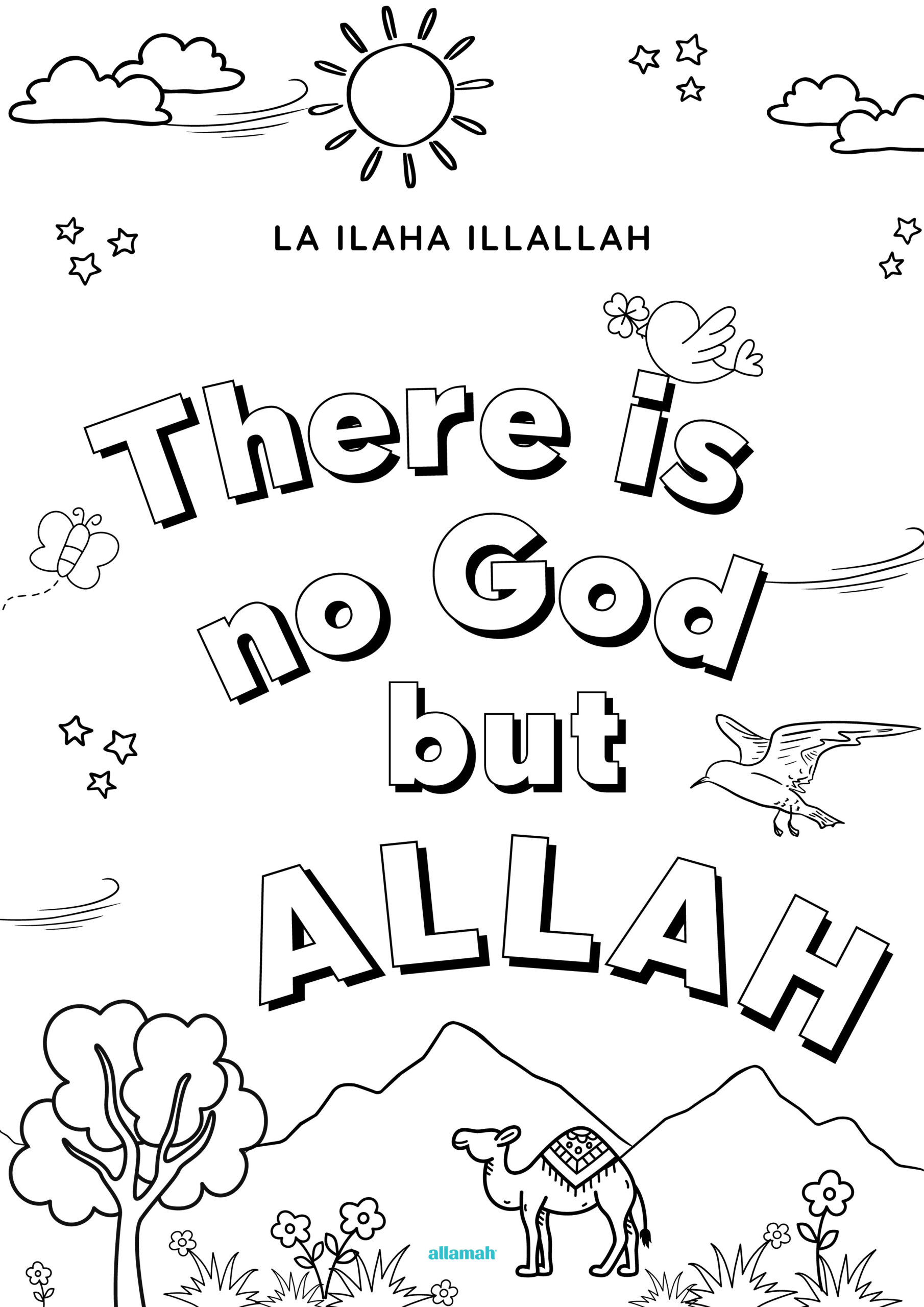 La Ilaha Illallah Colouring – Welcome to Allamah