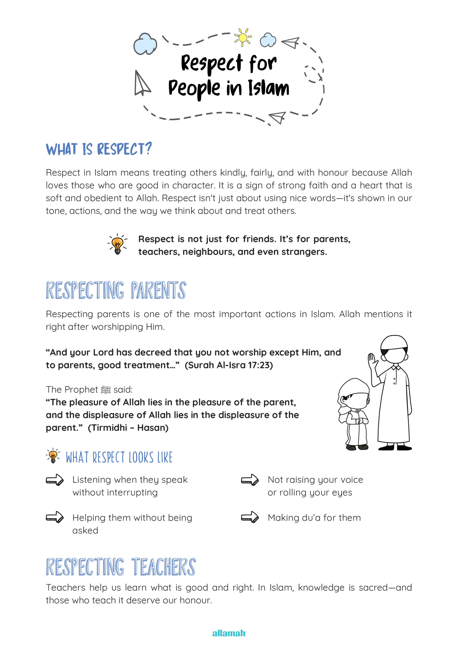 Respect for People – Welcome to Allamah
