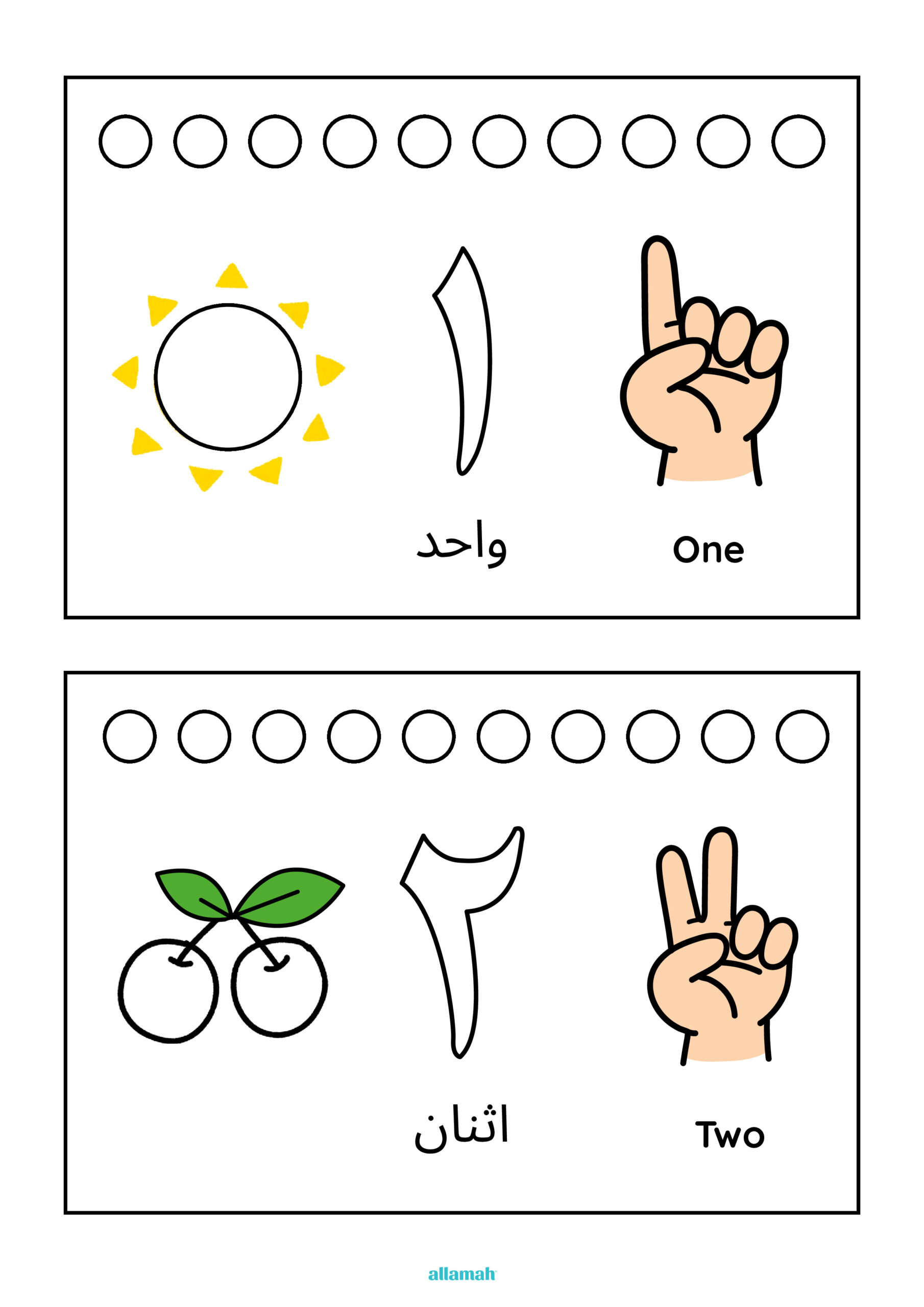 Arabic Numbers Playdough Mats – Welcome to Allamah