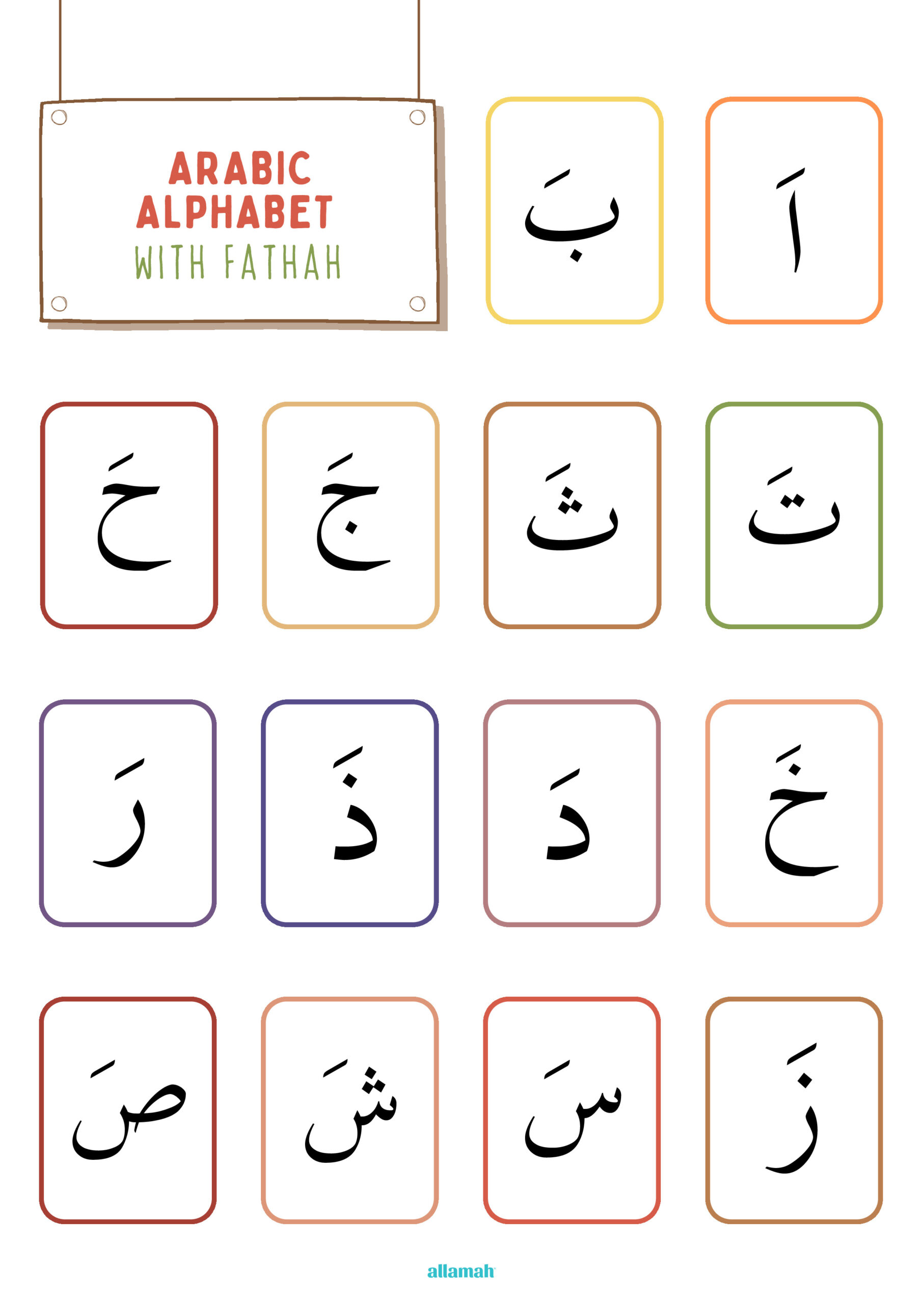 Arabic Alphabet (Individual letters) – Welcome to Allamah