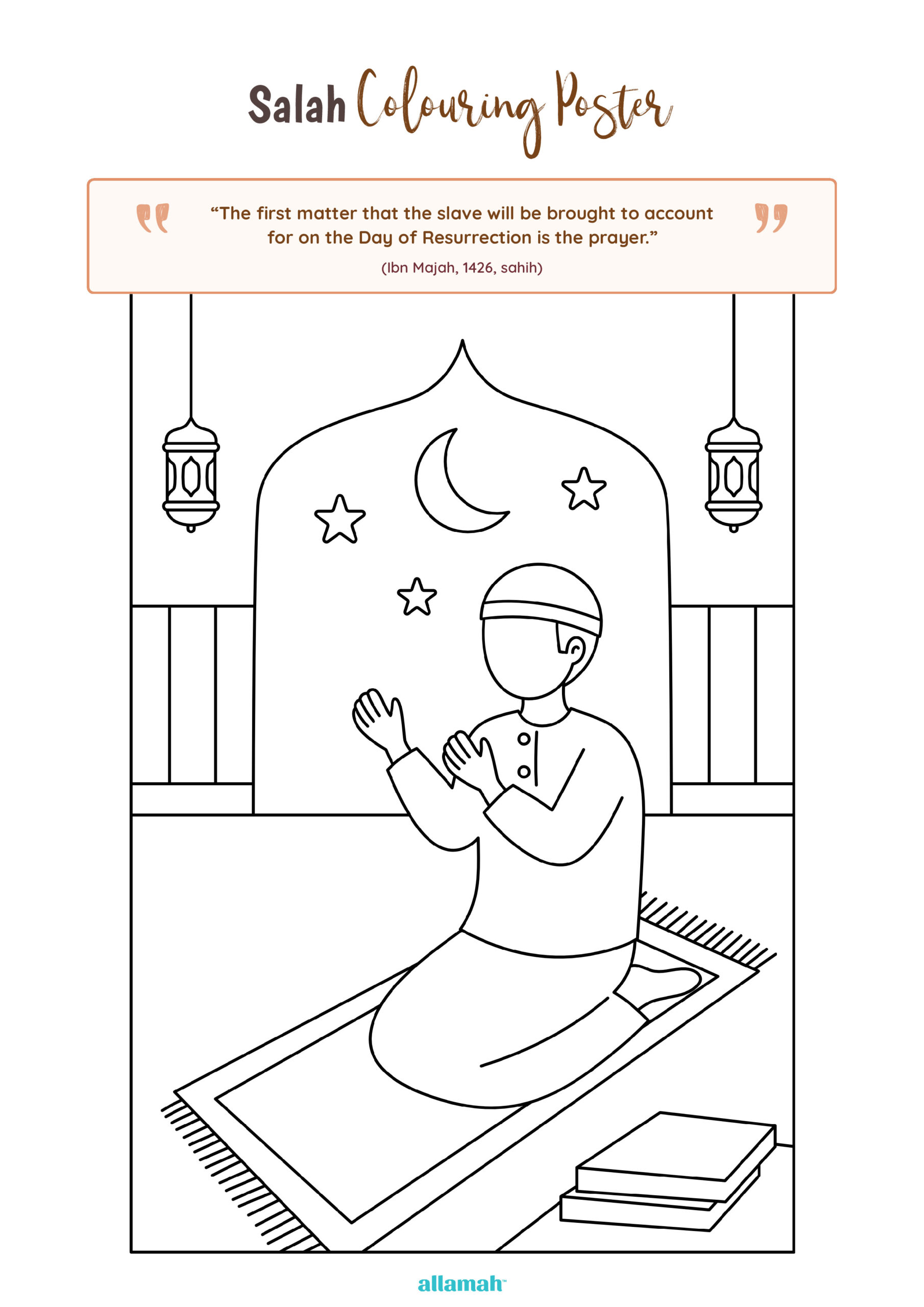 Salah Colouring Poster – Du’a – Welcome to Allamah