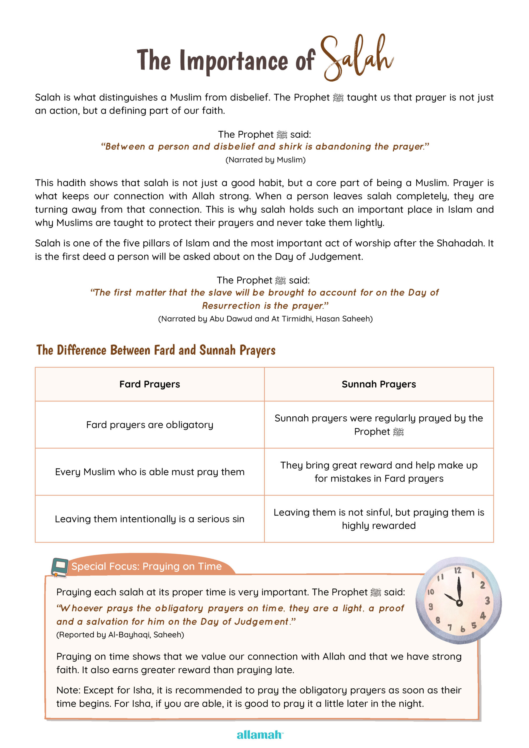 The Importance of Salah – Welcome to Allamah