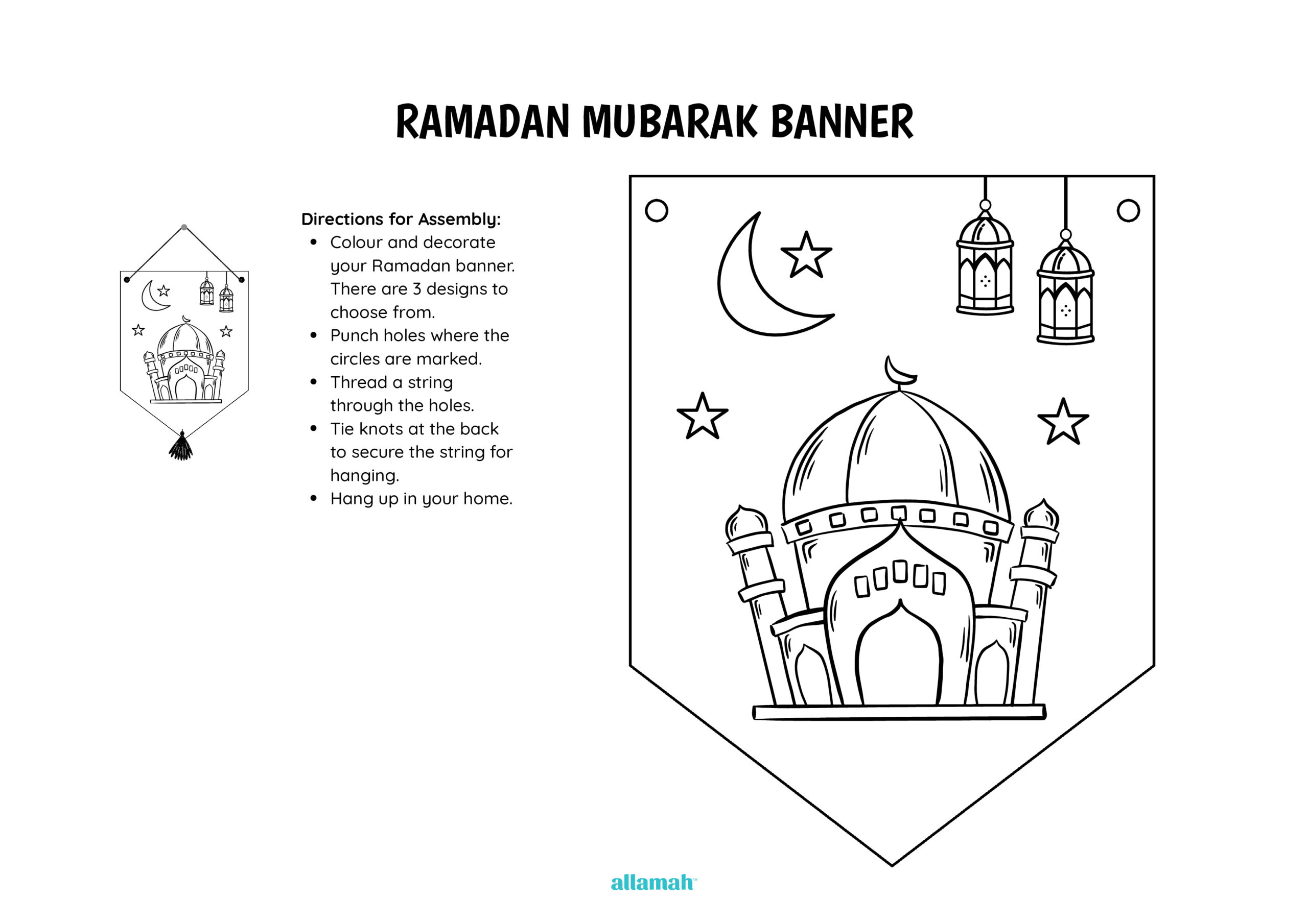 Ramadan Mubarak Banner – Welcome to Allamah